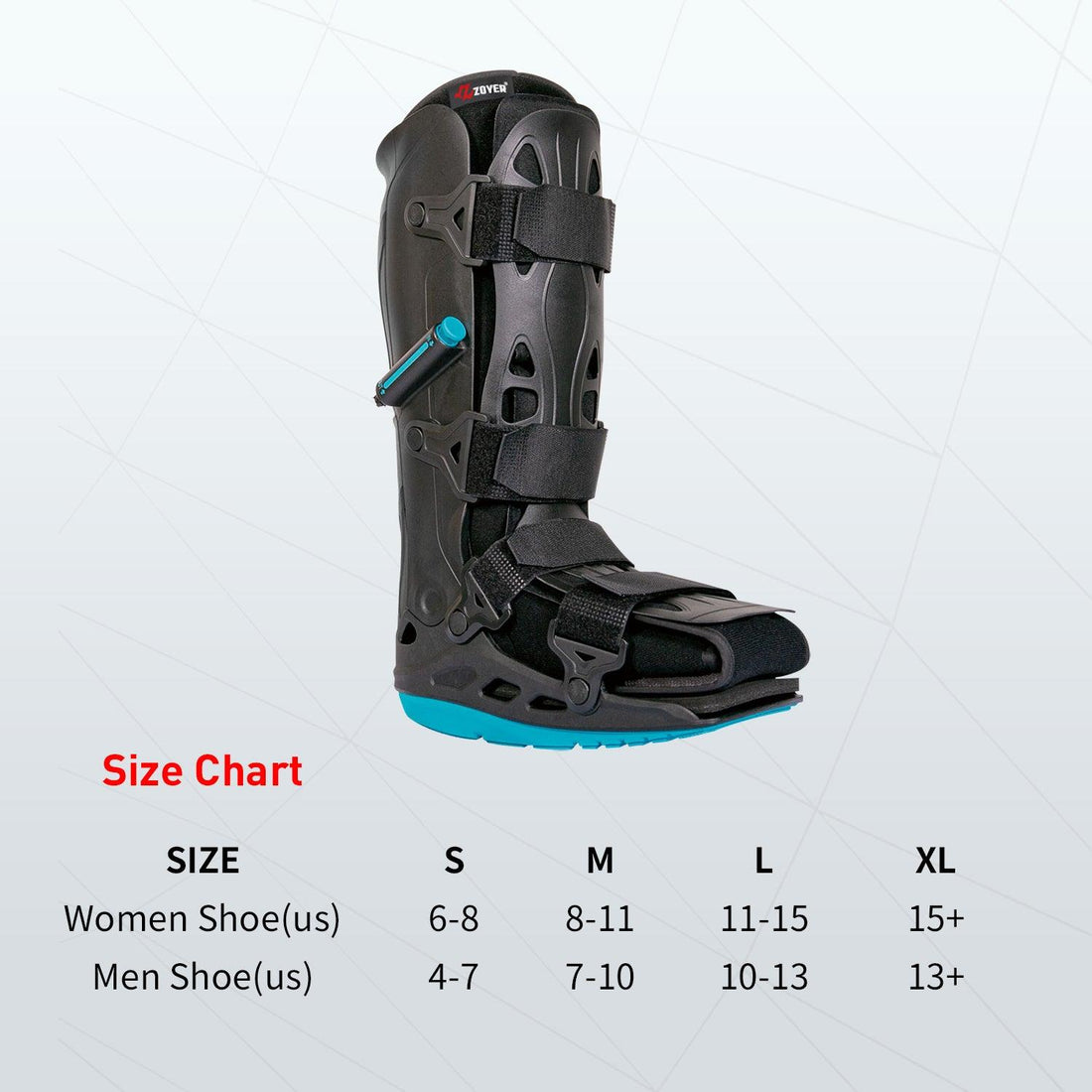 Zoyer Recovery+ 17" Pro Walker Boot with Dual Pumps – ZoyerUSA